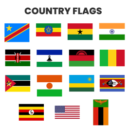 Country Flags - Pack of 2 (15 options)